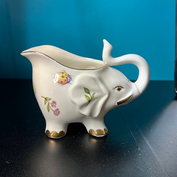Elegance | Dining | Elegance Porcelain Floral Elephant Creamer Pitcher ...